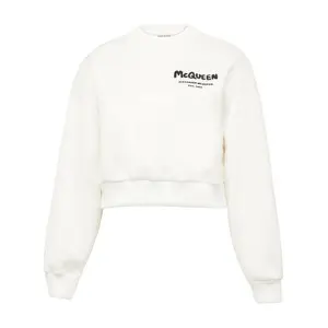 Alexander McQueen Short Crew Neck Sweatshirt - Opticalwhite