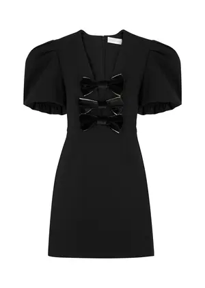 Rebecca Vallance Amaro Bow-embellished Mini Dress