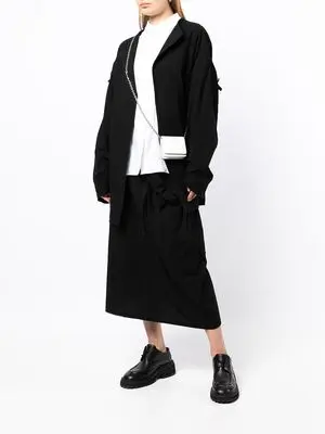 Y’s High-waisted Ruched Skirt - Black