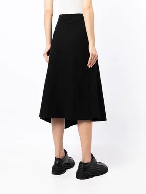 Y’s High-waisted Ruched Skirt - Black