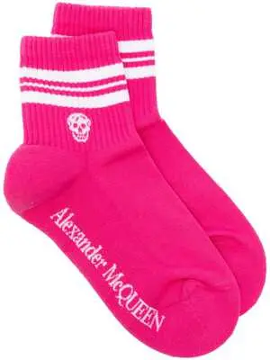 Alexander McQueen Skull Intarsia Ankle Socks