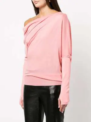 TOM FORD One-shoulder Cashmere-blend Jumper - Pink