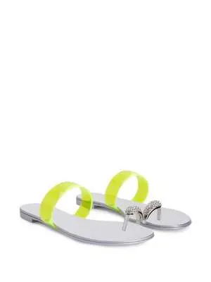GIUSEPPE ZANOTTI Ring Plexi Sandals - Yellow