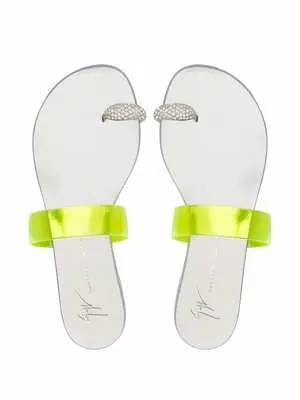 GIUSEPPE ZANOTTI Ring Plexi Sandals - Yellow