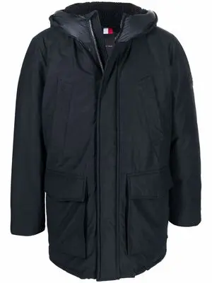 Tommy Hilfiger Rockie Waxed Parka Coat - Blue