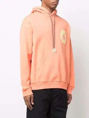 COUNTY OF MILAN Macramé Cross Logo Patch Hoodie