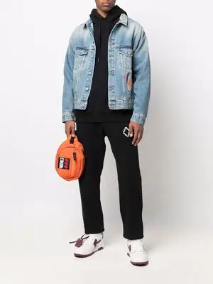 COUNTY OF MILAN Marcelo Burlon Embroidered Denim Jacket - Blue