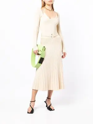 Simkhai Arabella Ribbed-knit Skirt