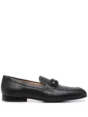 BALDININI Floral-appliqué Moccasins