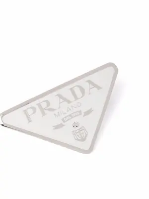 Prada Triangle Logo Hair Clip
