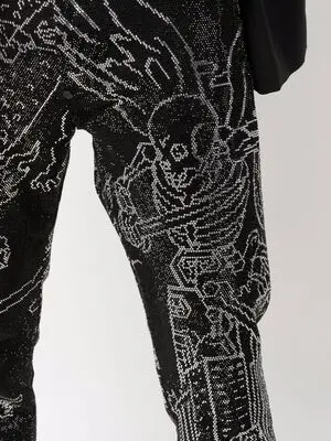 Philipp Plein Skeleton Tattoo Straight-leg Jeans