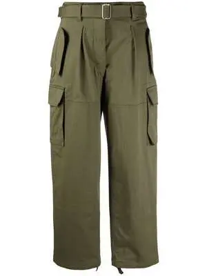 ALBERTA FERRETTI Alberta Ferretti High-Waisted Belted Cargo Trousers