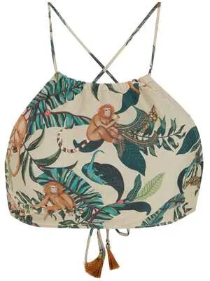LYGIA & NANNY Ilana Floral-print Bikini Top - Neutrals
