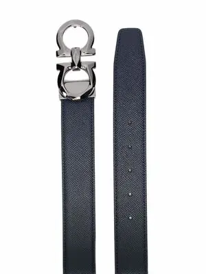 FERRAGAMO Reversible Gancini Belt - Blue