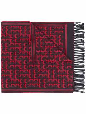 FERRAGAMO Gancini-pattern Scarf