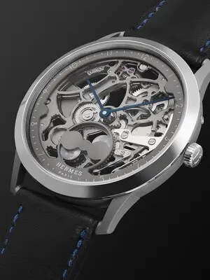 Hermès Slim D’ Squelette Lune Automatic Titanium Watch