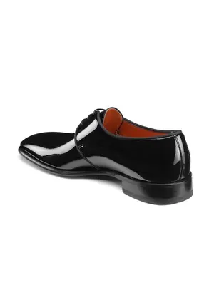 Santoni Patent Leather Dress Shoes - Black