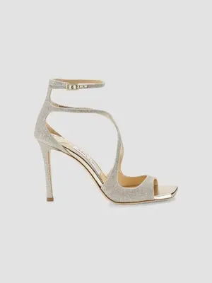 JIMMY CHOO Azia 95mm Glitter Sandals