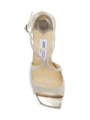 JIMMY CHOO Azia 95mm Glitter Sandals