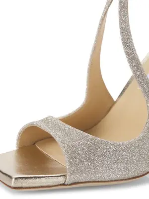 JIMMY CHOO Azia 95mm Glitter Sandals