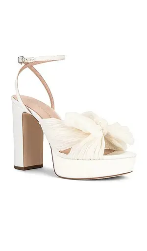 LOEFFLER RANDALL Natalia Pleated Knot Platform Sandals