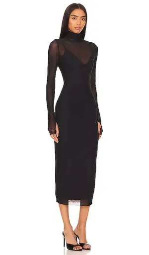 AFRM Shailene Floral Print Dress - Noir