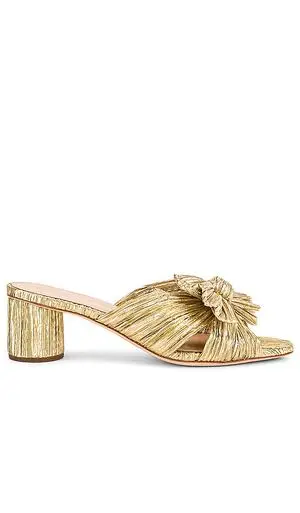 LOEFFLER RANDALL Emilia Pleated Knot Mule In Metallic