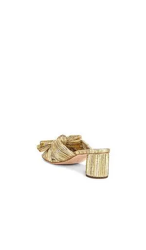 LOEFFLER RANDALL Emilia Pleated Knot Mule In Metallic