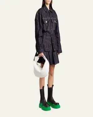 Bottega Veneta Teen Jodie Shoulder Bag - White