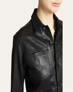 L'AGENCE Janelle Coated Denim Jacket