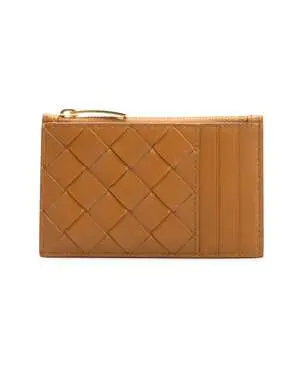 Bottega Veneta Zip Card Case Caramel