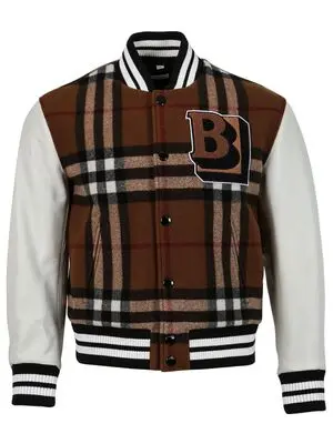 Burberry Felton Check Print Bomber Jacket