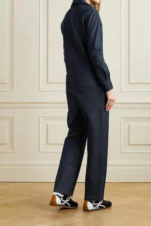 Max Mara Oggetti Cotton-blend Chambray Jumpsuit