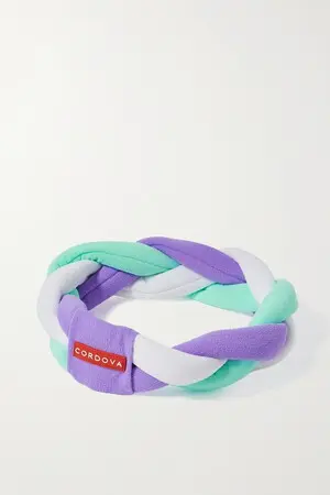 Cordova The Rope Tow Color-block Braided Padded Jersey Headband - Purple