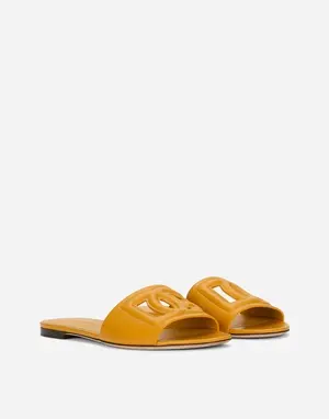 Dolce & Gabbana Calfskin Sliders - Yellow