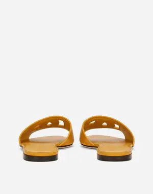 Dolce & Gabbana Calfskin Sliders - Yellow