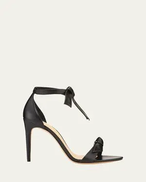 ALEXANDRE BIRMAN Clarita Leather Ankle-tie 100mm High-heel Sandals - Black