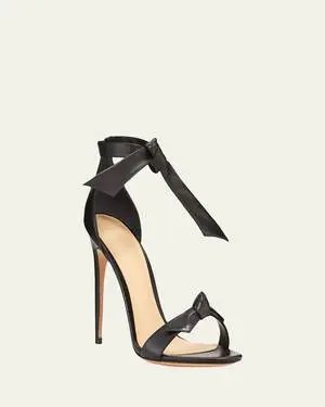 ALEXANDRE BIRMAN Clarita Leather Ankle-tie 100mm High-heel Sandals - Black