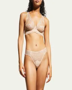 Lise Charmel Sublime En Dentelle Lace Thong - Azur Sublime