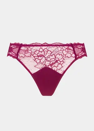 Lise Charmel Sublime En Dentelle Lace Thong Fuchsia