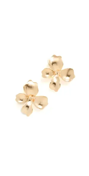 Shashi Fiorina Floral Earrings - Gold