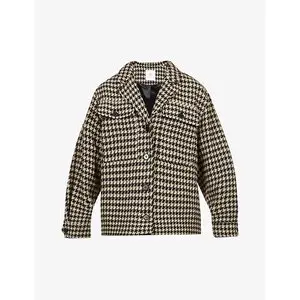 ANINE BING Houndstooth Flynn Houndstooth Woven Jacket