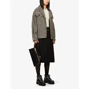 ANINE BING Houndstooth Flynn Houndstooth Woven Jacket
