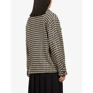 ANINE BING Houndstooth Flynn Houndstooth Woven Jacket