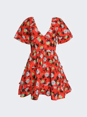 Lhd La Tagliata Mini Dress - Tomato Red