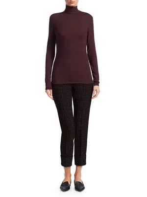 Akris Turtleneck Back Zip Top - Black