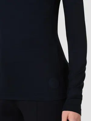 Akris Turtleneck Back Zip Top - Black