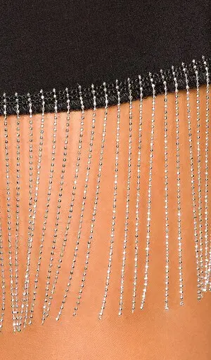 Superdown Sleeveless Embellished Fringe Mini Dress
