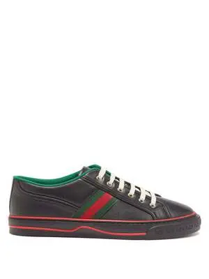 Gucci Gucci - Tennis 1977 Leather Trainers - Mens - Black Black-0
