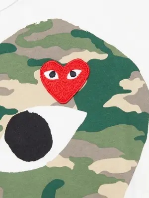 Play Comme Des Garcon Camouflage Heart Tee